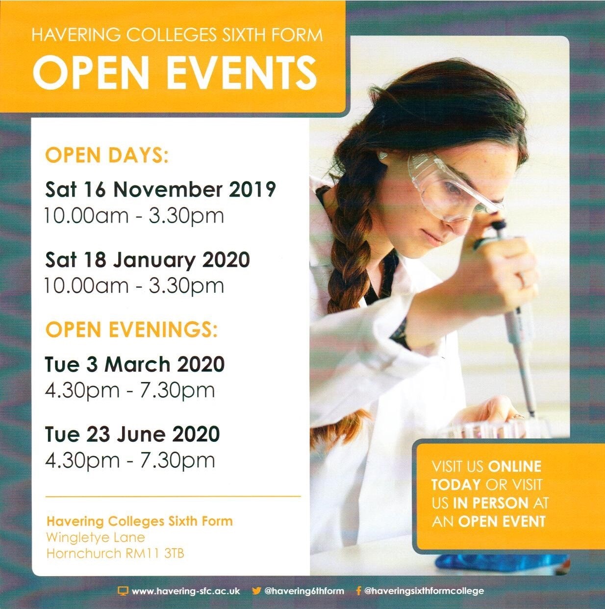 Hornchurch High School » Open Events for Year 11s