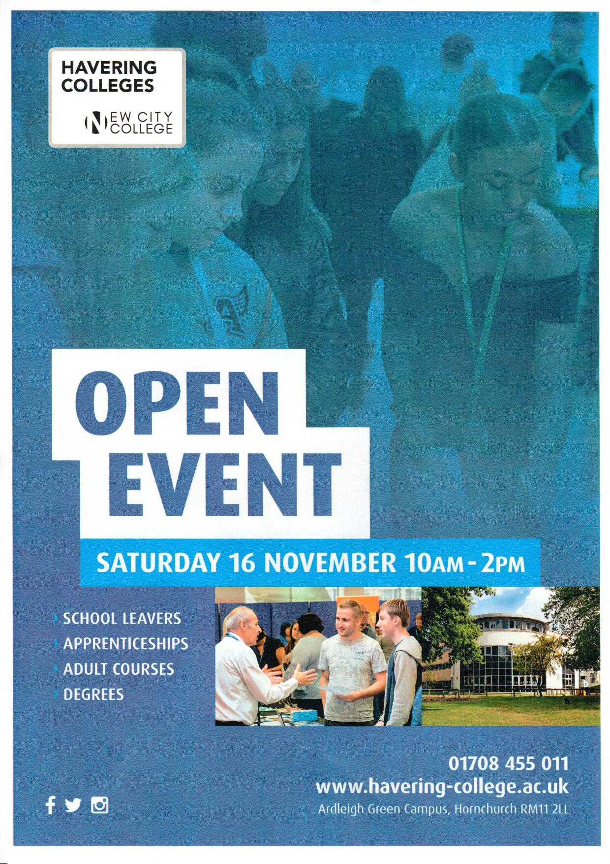 Hornchurch High School » Open Events for Year 11s